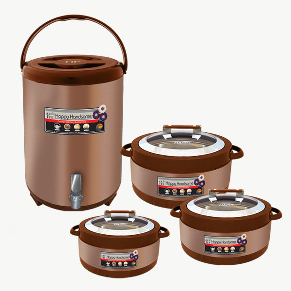 Metallic Brown beautiful Plastic Insulated Hot Pot & Giftpacks – Happy ...